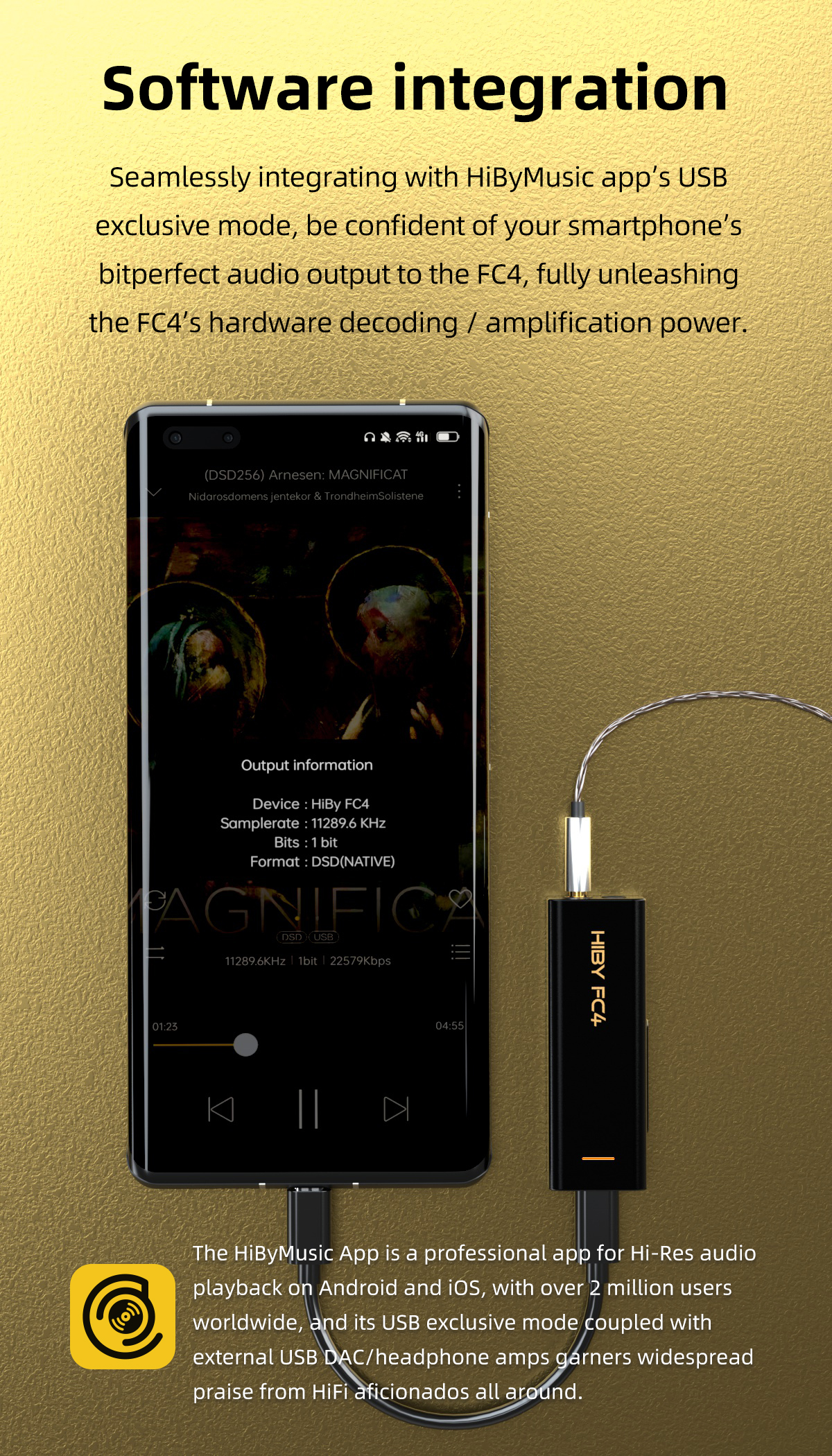 【新製品】小型ボディで3.5mm/4.4mm対応のスティック型DAC #HiByMusic『FC4』が9/9発売 - イヤホン・ヘッドホン専門店eイヤホンのブログ